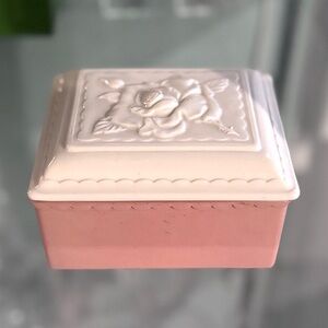 Fire King | Other | Rare 96s Vintage Fire King Dusty Rose Glass Trinket ...